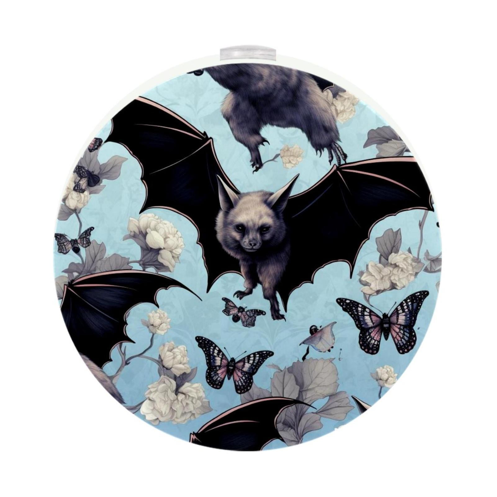 Bat LED Round Night Light (2PCS) – Energy Efficient Plug-in Lamp with ...