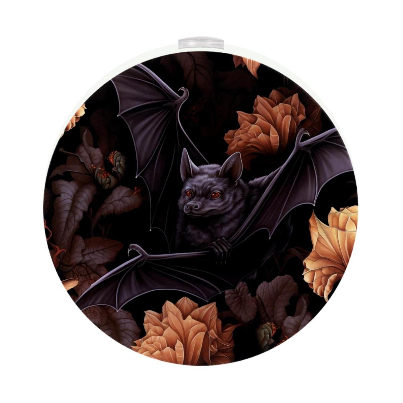 Bat LED Round Night Light-2PCS, Plug-in Auto Dusk to Dawn Sensor ...