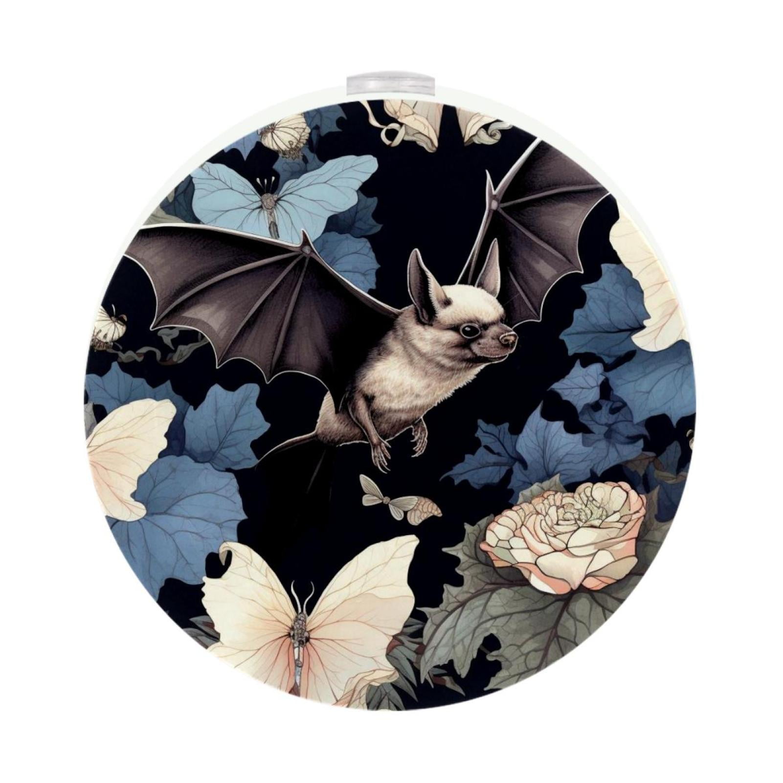 Bat LED Round Night Light-2PCS, Plug-in Auto Dusk to Dawn Sensor ...