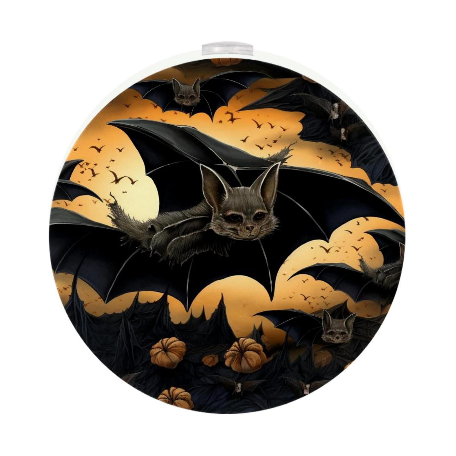 Bat LED Round Night Light 2PCS - Small Nightlights with Soft Glow ...