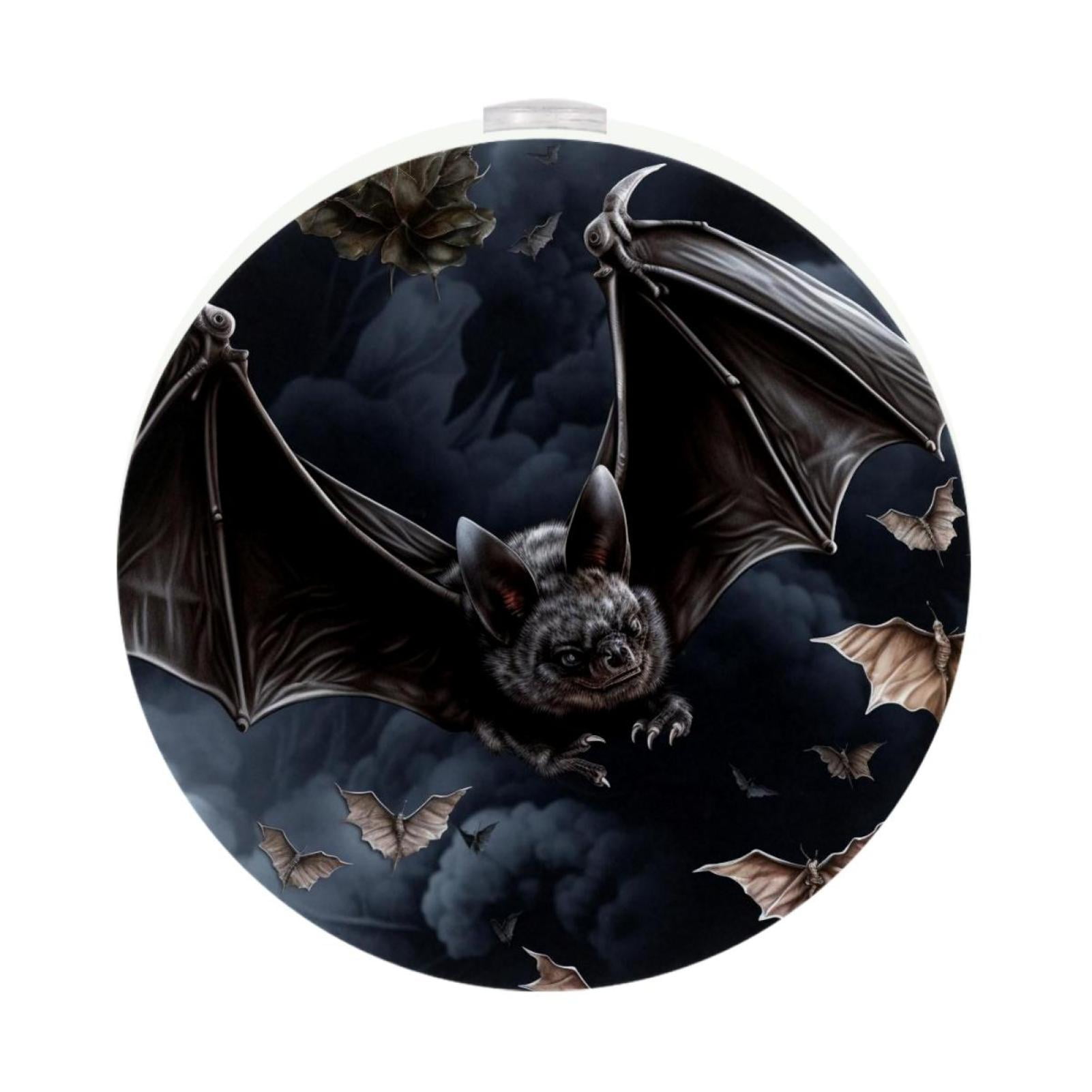 Bat LED Round Night Light-2PCS Ultra Bright Candle Battery Powered for ...