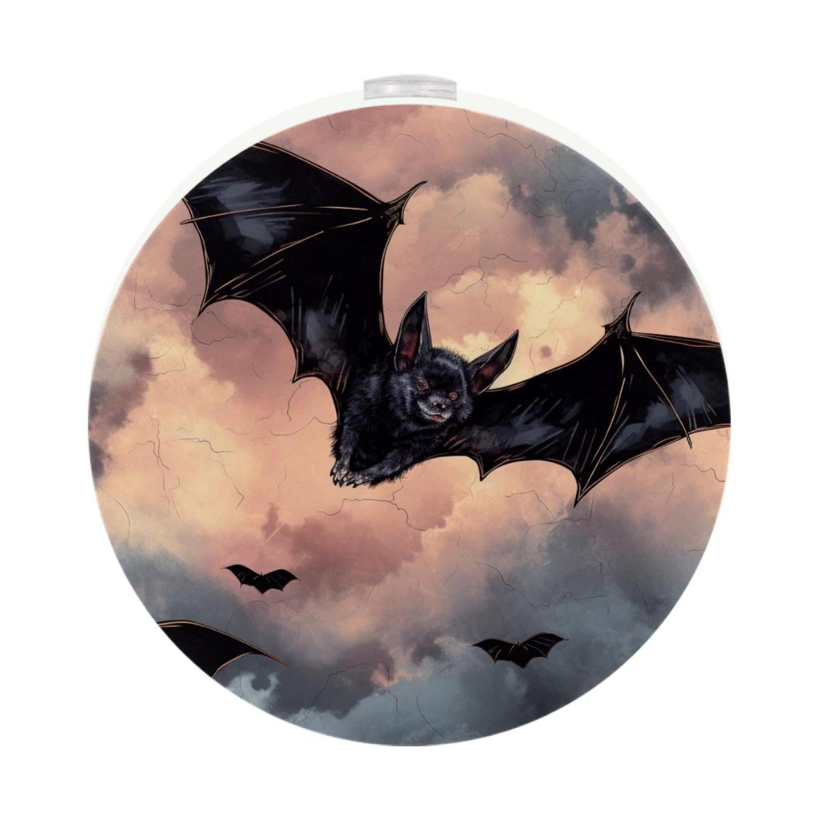 Bat LED Round Night Light-2PCS: Wireless & Portable Small Lights for ...