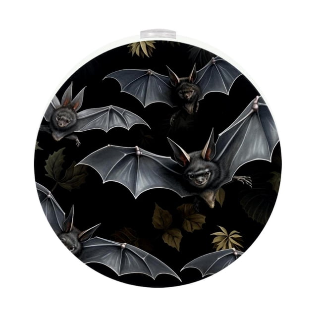 Bat LED Round Night Light-2PCS, Wireless Stick-on Motion Sensor Bedroom ...
