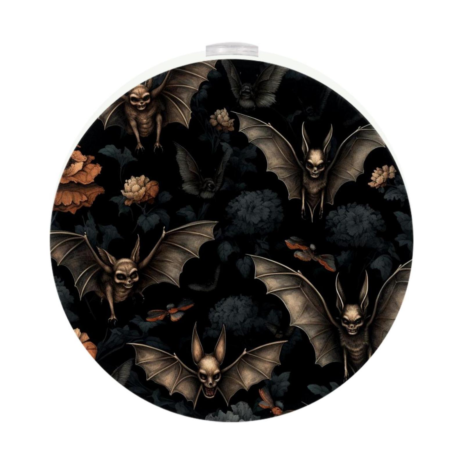 Bat LED Round Night Light-2PCS for Nursery and Bedroom, Plug-in Dusk to ...