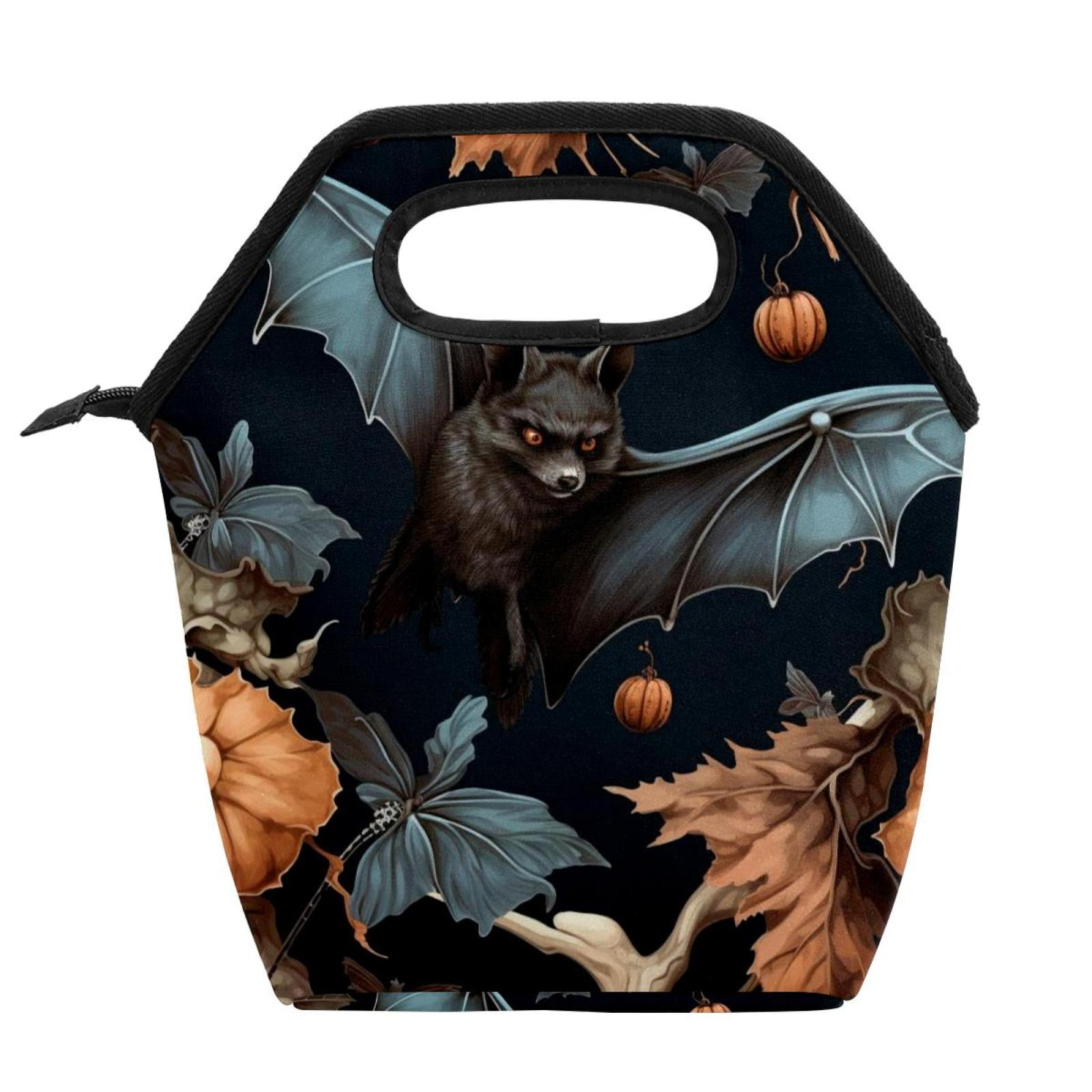 Bat Large Capacity Lightweight Printed Insulated Ideal Lunch Bag Tote ...