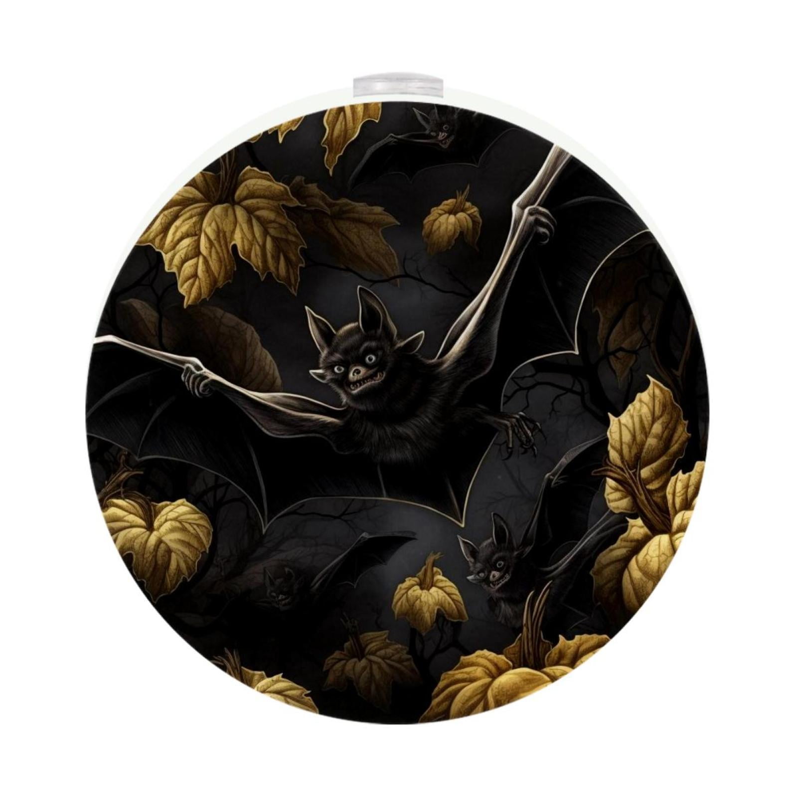 Bat Led Round Night Light-2pcs, Gentle Glow Plug in Wall Lamp for ...