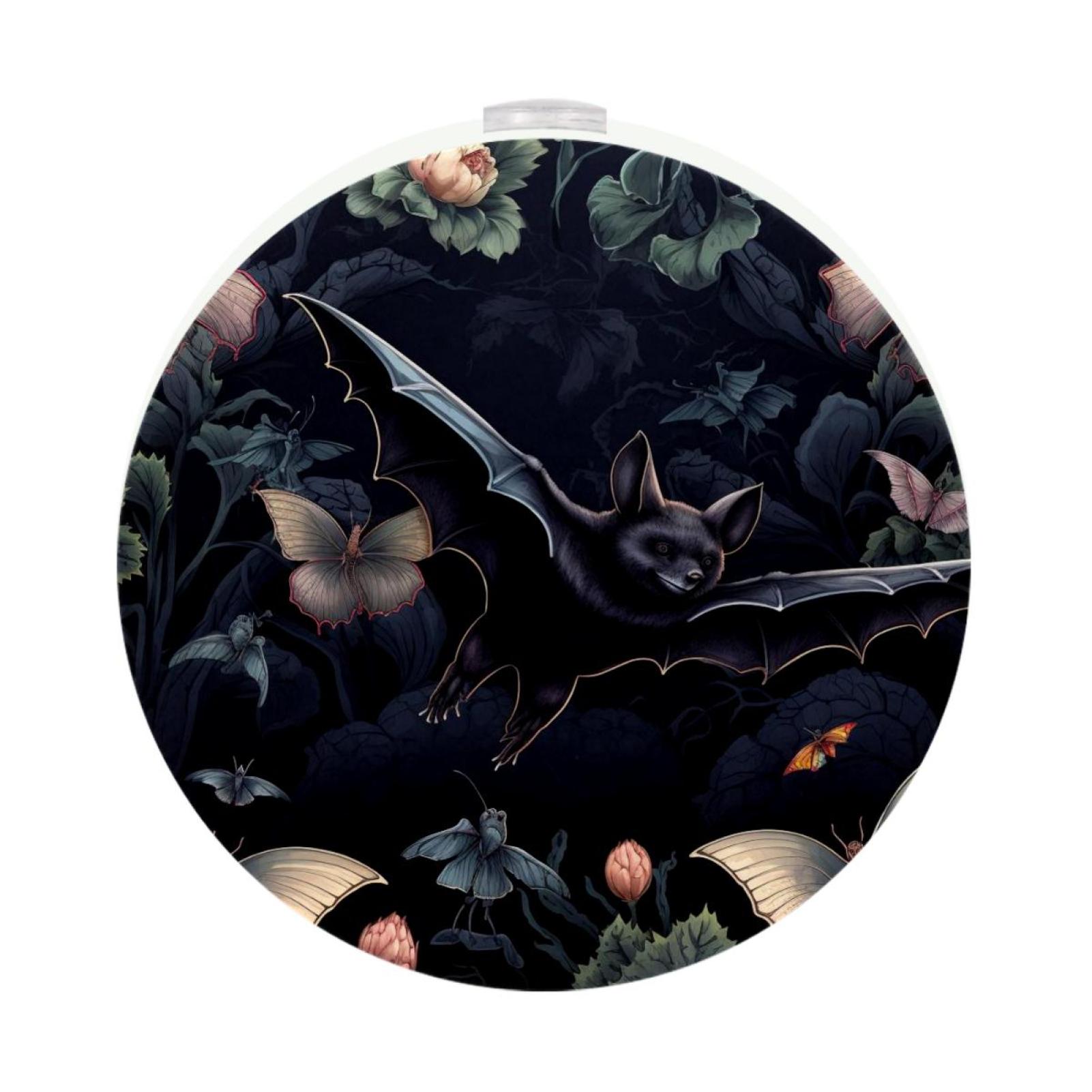 Bat Led Round Night Light-2pcs, Gentle Glow Plug in Wall Lamp for ...