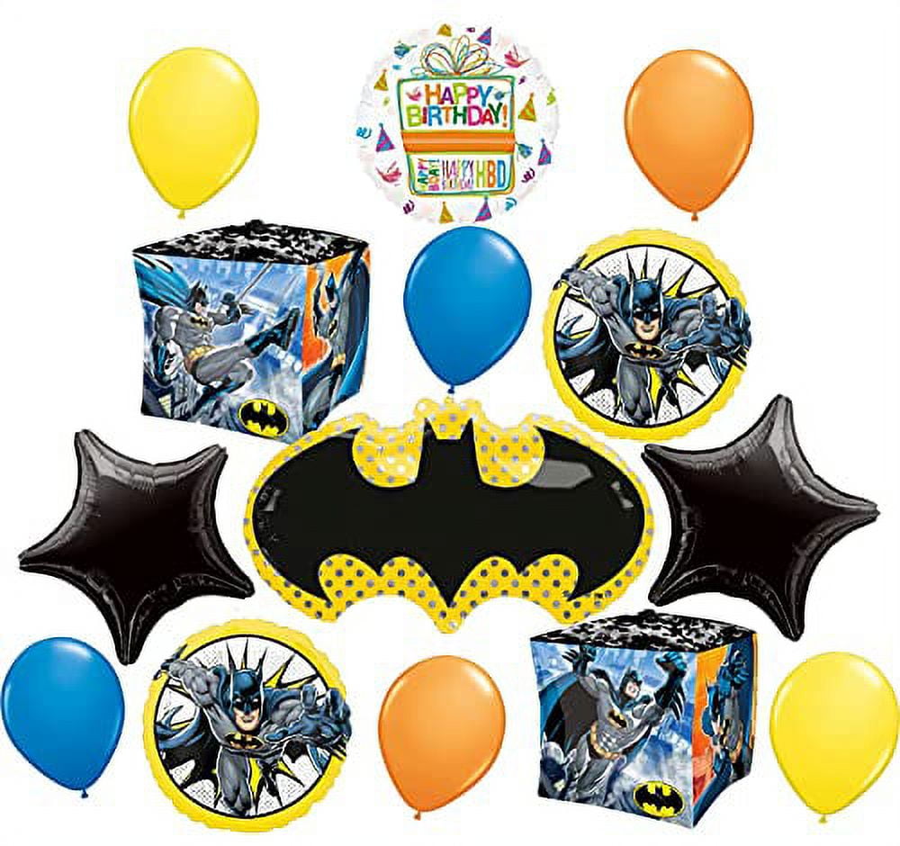 Bat Man Party Supplies Birthday Cubez Balloon Bouquet Decorations ...
