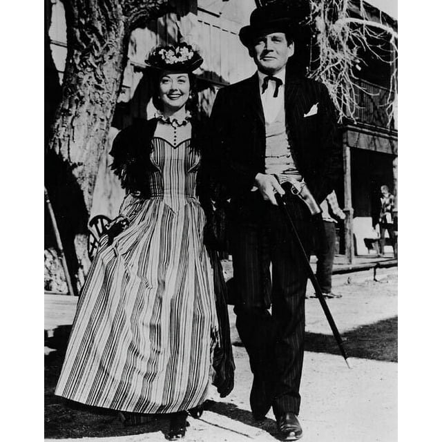 Bat Masterson TV series Cathy Downs Gene Barry stroll in town 4x6 inch ...