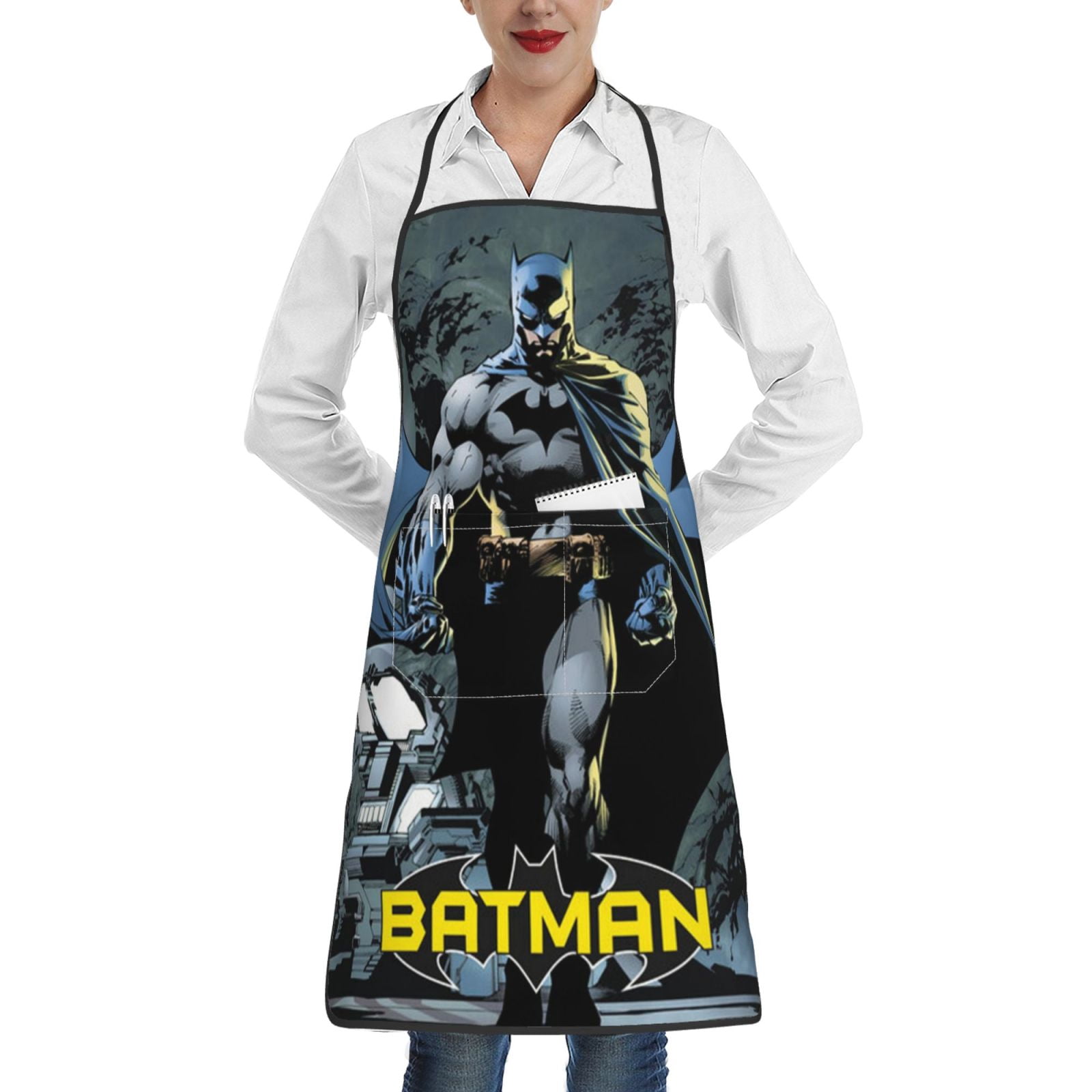 Bat-,Menn Apron With 2 Pockets For Cooking Baking Painting For Men ...