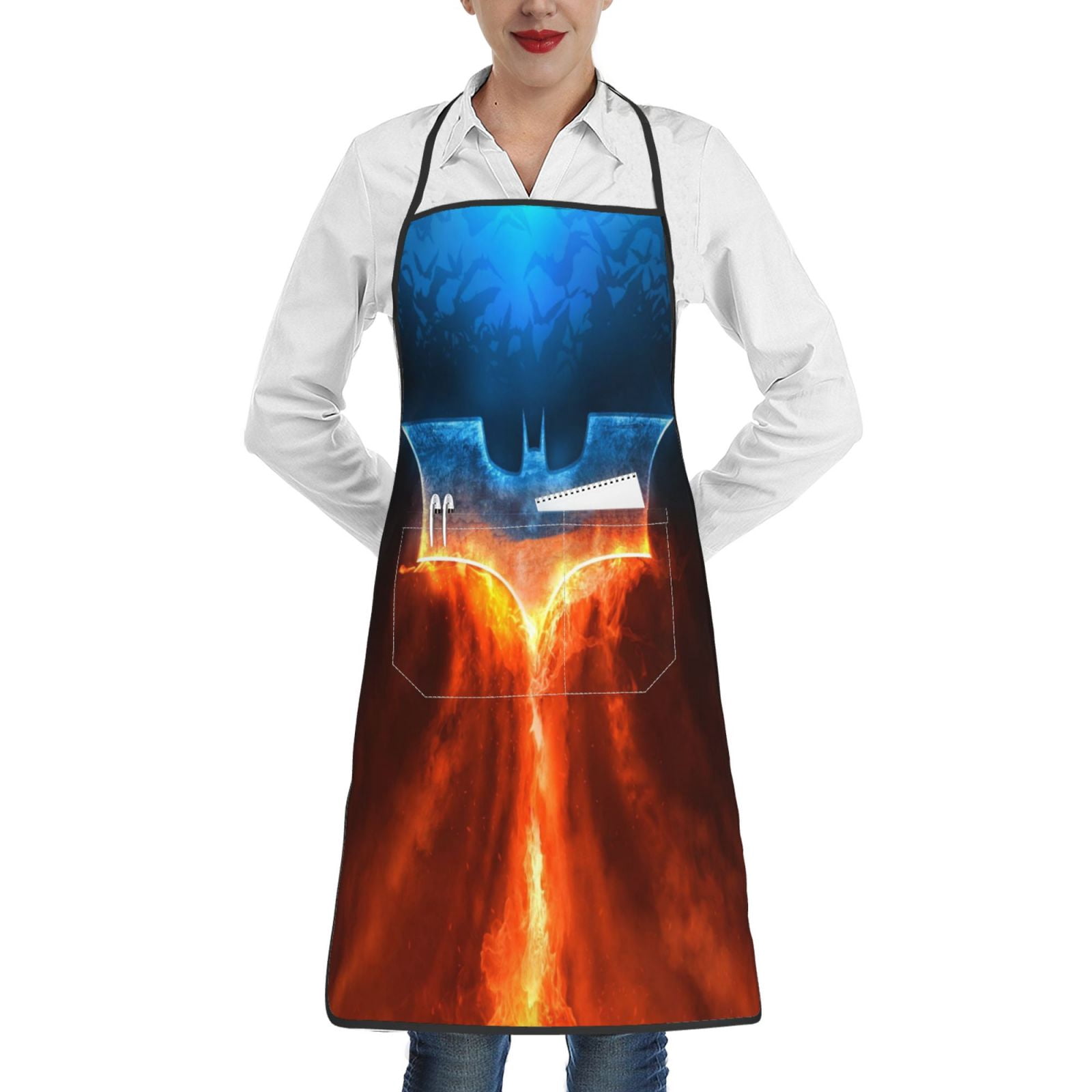 Bat-,Menn Apron With 2 Pockets For Cooking Baking Painting For Men ...