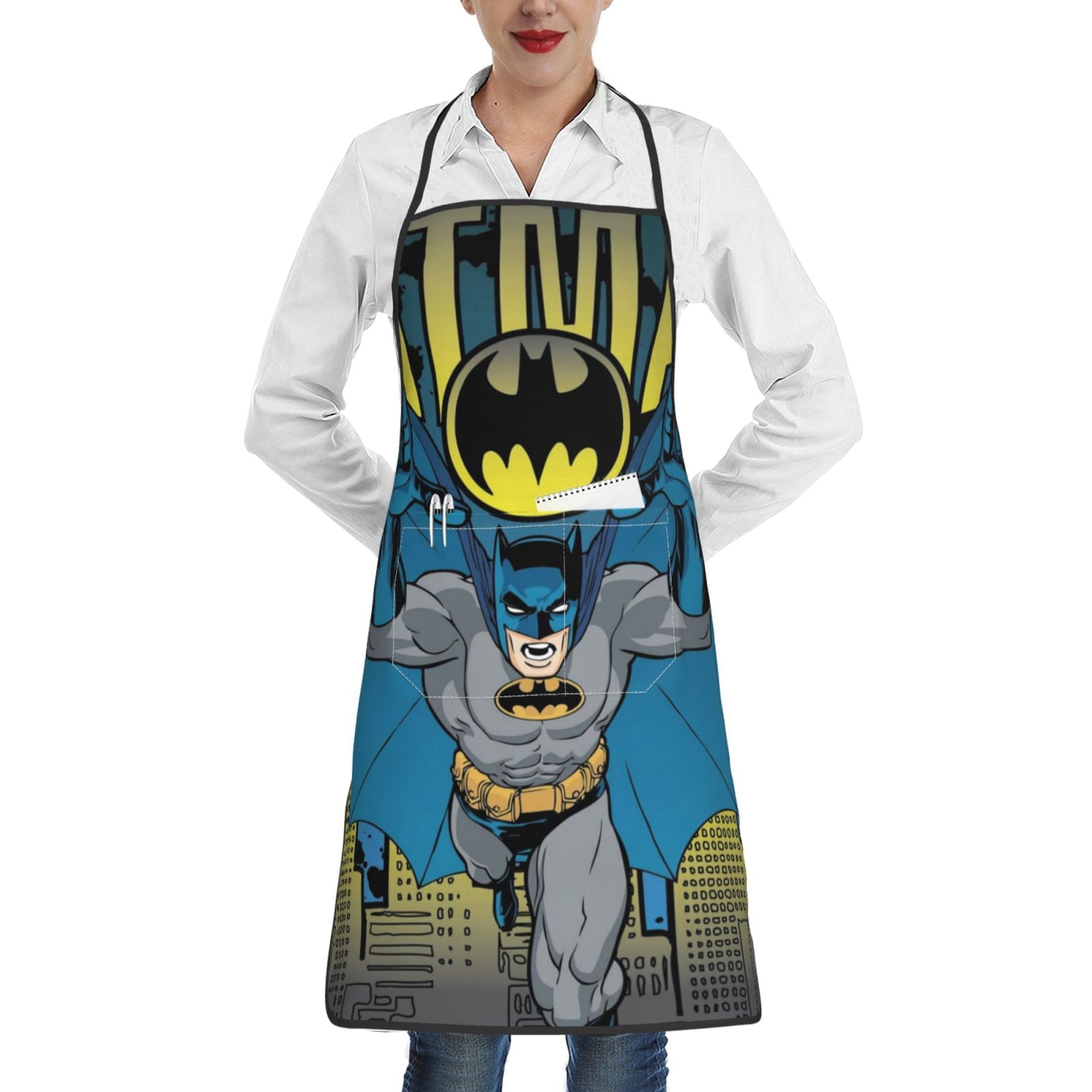 Bat-,Menn Apron With 2 Pockets For Cooking Baking Painting For Men ...