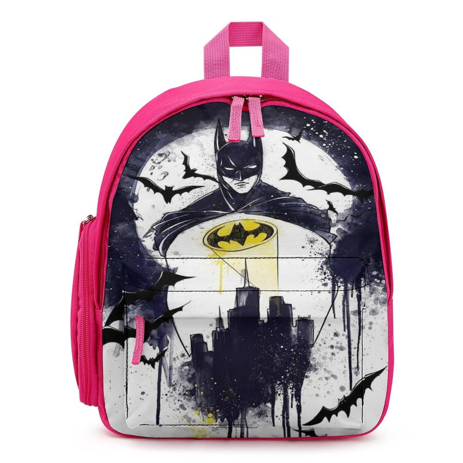 Bat-,Menn Backpack for Men Women Small Bookbag with Front Pocket ...