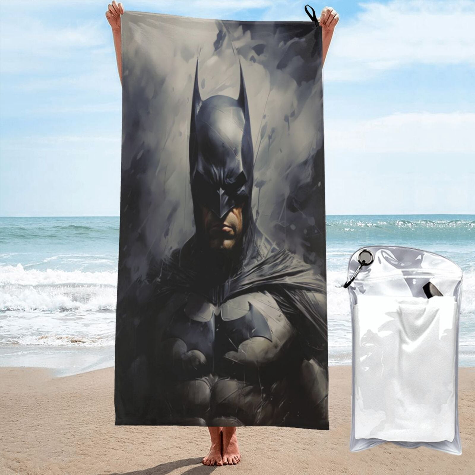 Bat-,Menn Beach Towel Quick-Drying Bath Towel Beach Blanket Travel ...