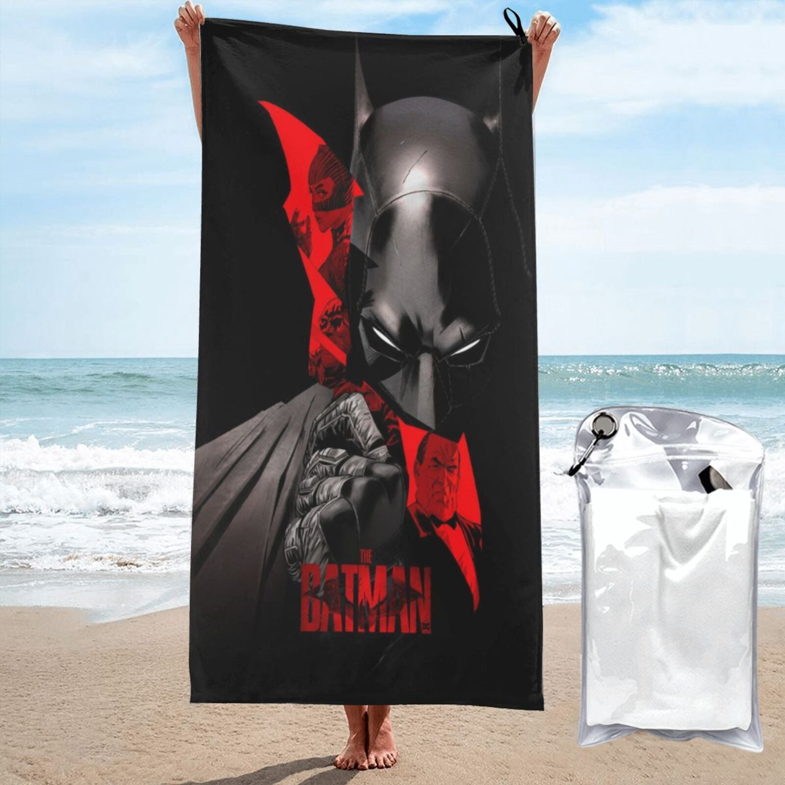 Bat-,Menn Beach Towel Quick-Drying Bath Towel Beach Blanket Travel ...