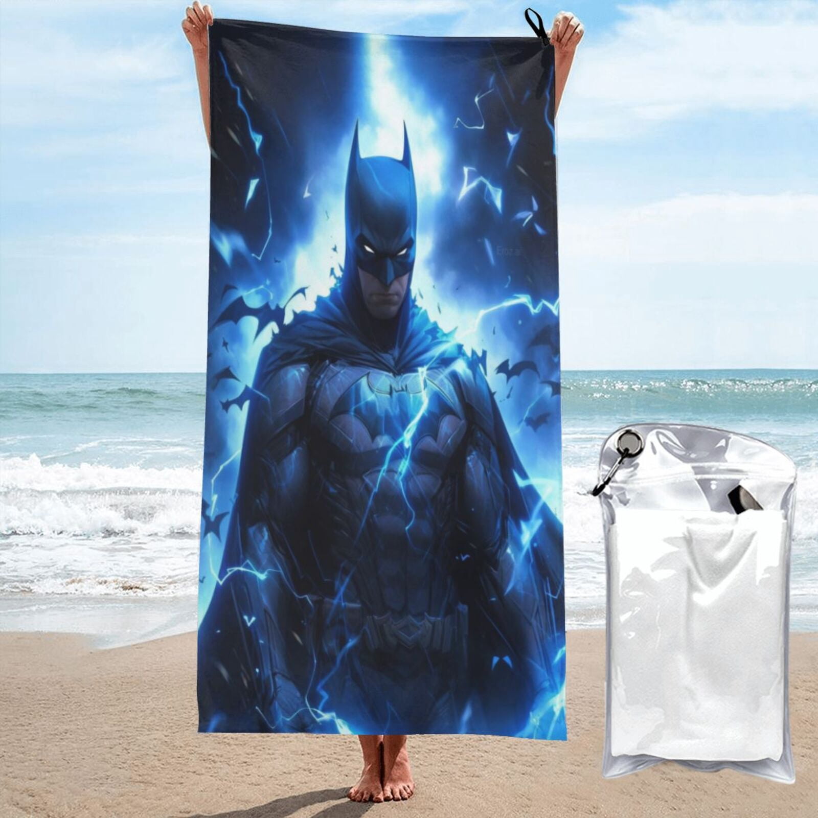 Bat-,Menn Beach Towel Quick-Drying Bath Towel Beach Blanket Travel ...