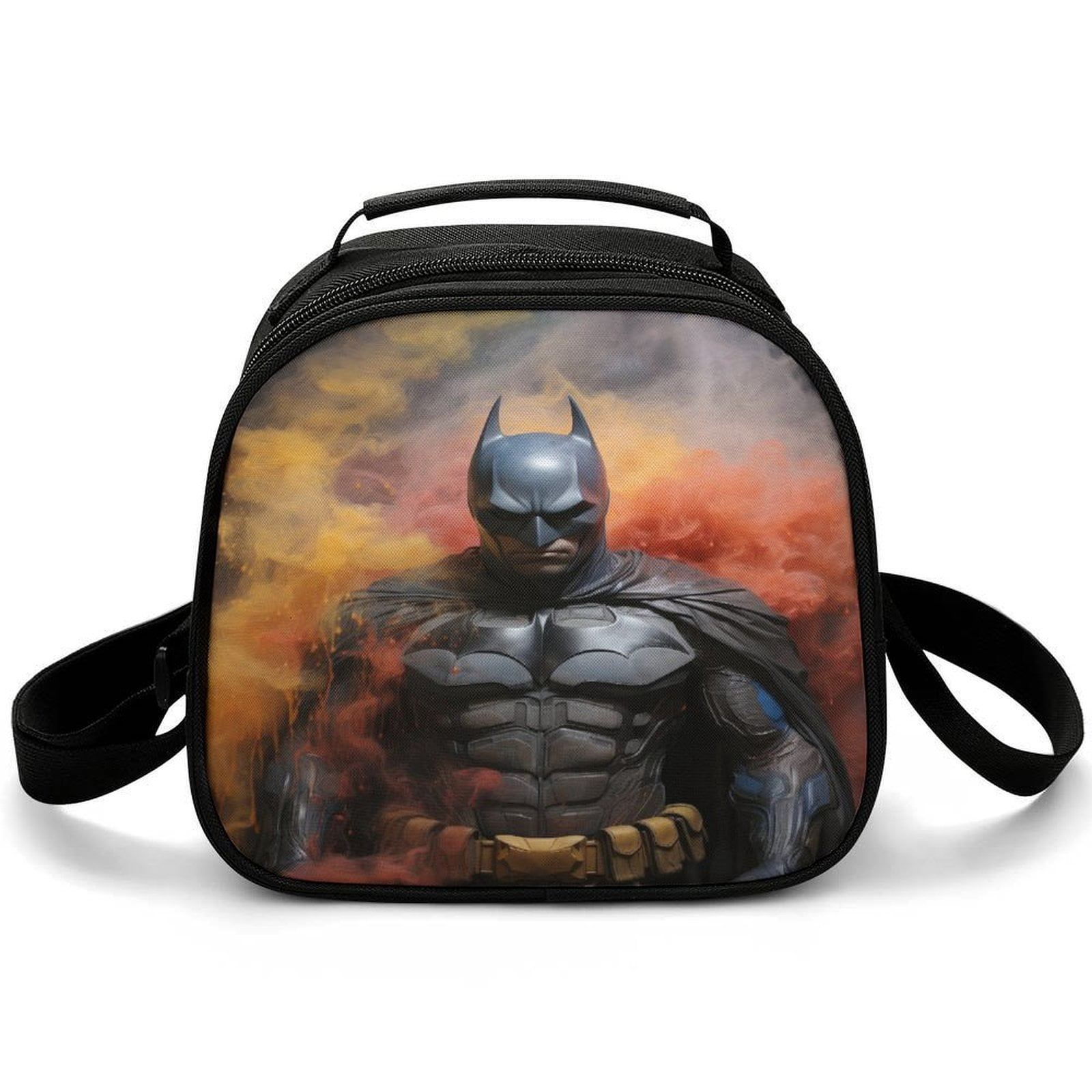 Bat-,Menn Lunch Box with Portable Tableware Lunch Bag Reusable Food ...