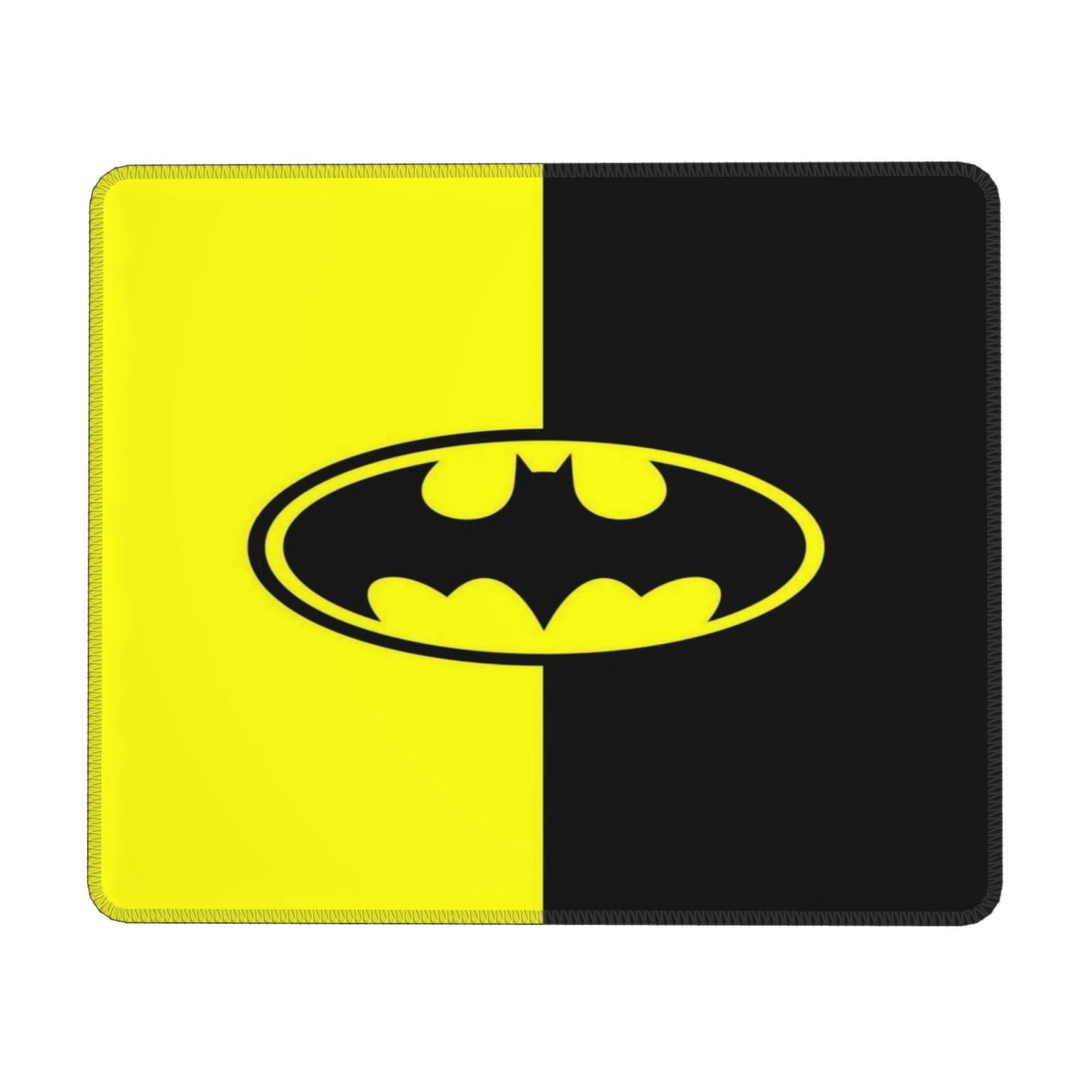 Bat-,Menn Mouse Pad Square Stitched Edges Non-Slip Rubber Washable ...