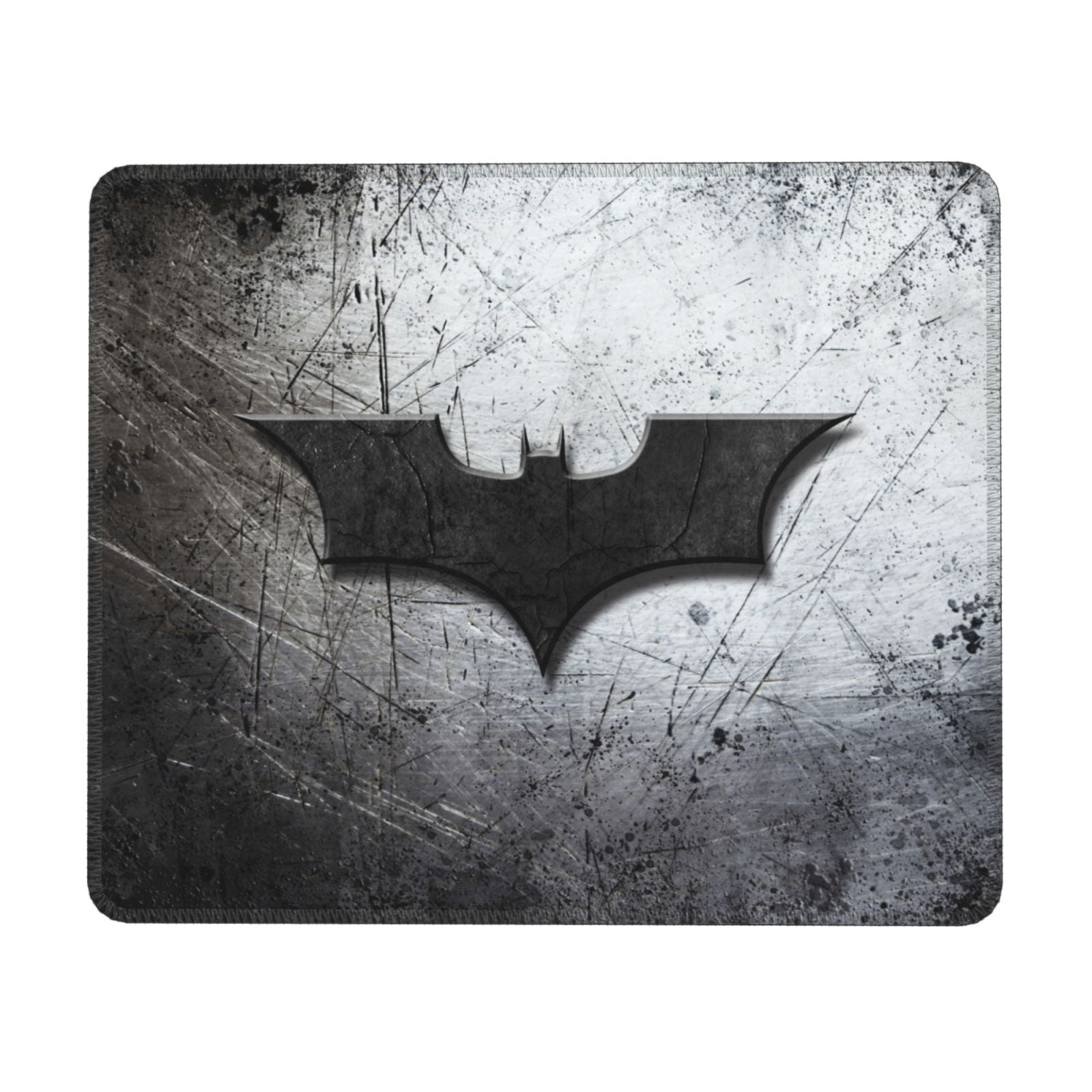 Bat-,Menn Mouse Pad Square Stitched Edges Non-Slip Rubber Washable ...