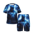 Bat-,Menn Pajamas Set Cartoon Shirt With Shorts Set Summer Sleepwear ...