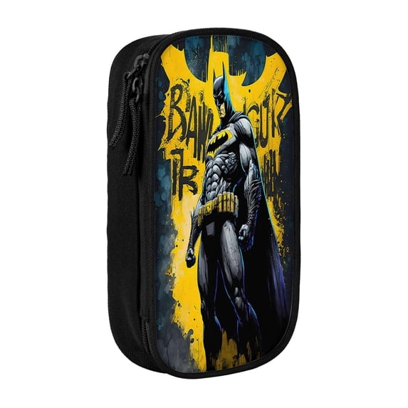Bat-,Menn Pencil Case Portable Pen Bag Pouch With Zipper Stationary ...