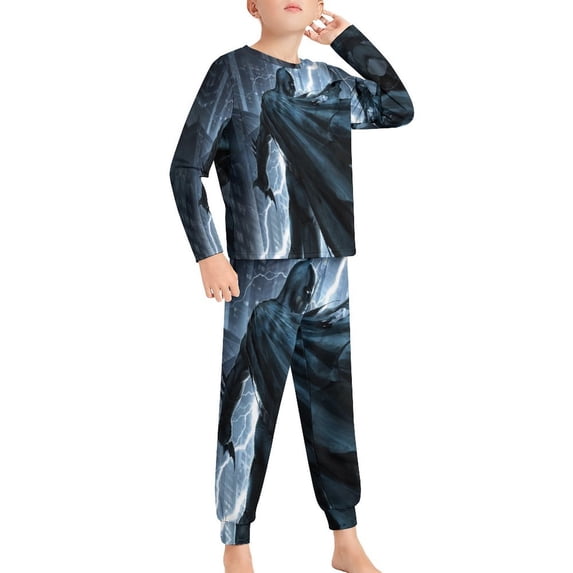 Bat-,Menn T Shirt Set Long Sleeve Tee Shirt Pants Set Cartoon Clothes ...