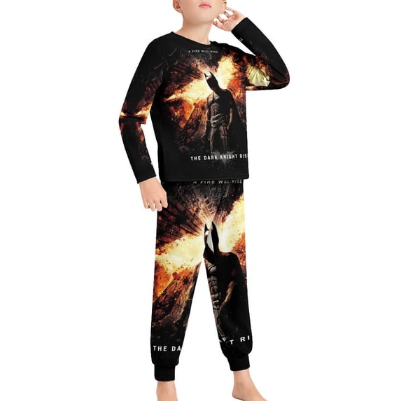 Bat-,Menn T Shirt Set Long Sleeve Tee Shirt Pants Set Cartoon Clothes ...