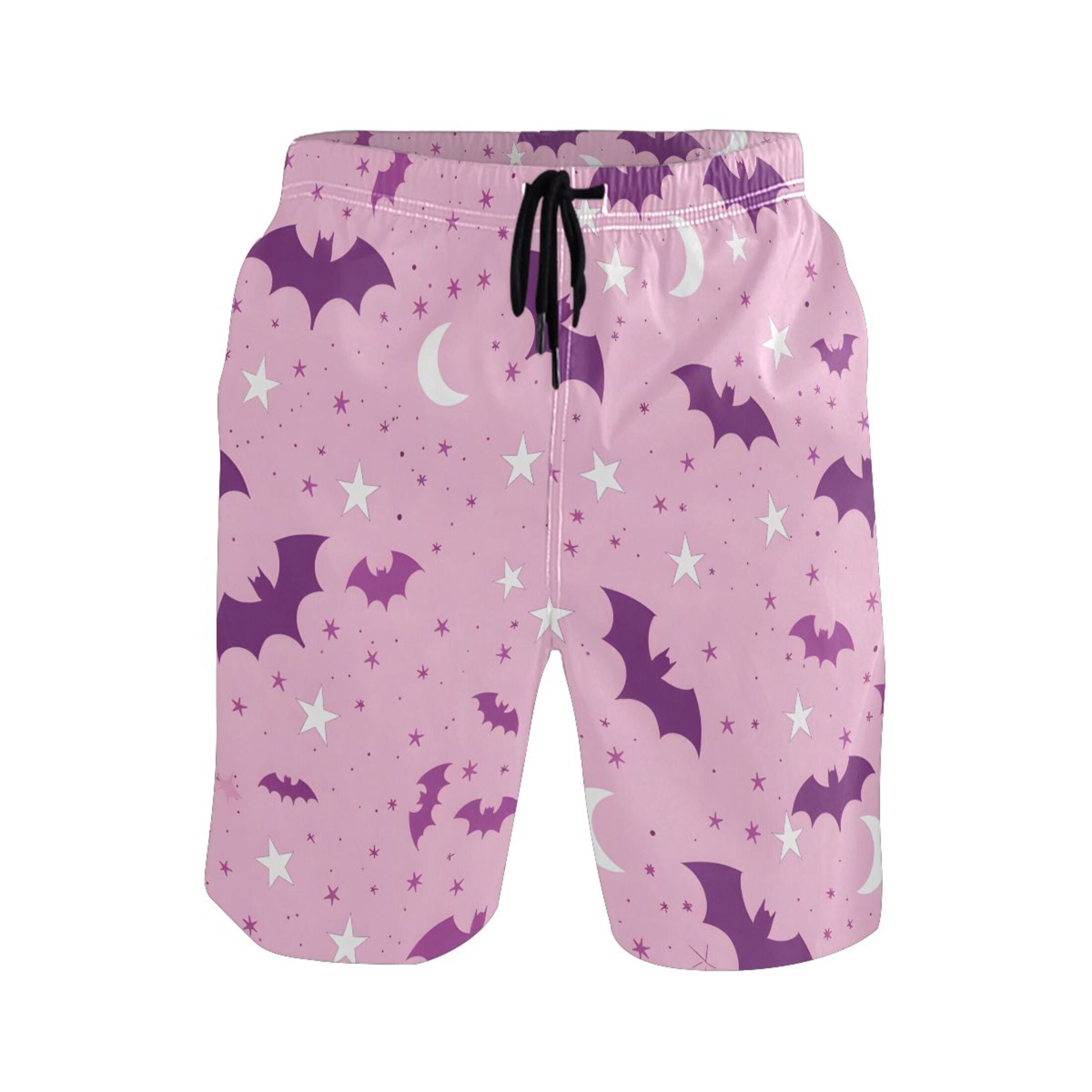Bat Moon Pattern Mens Swim Trunks Quick Dry Board Shorts Breathable Fit ...