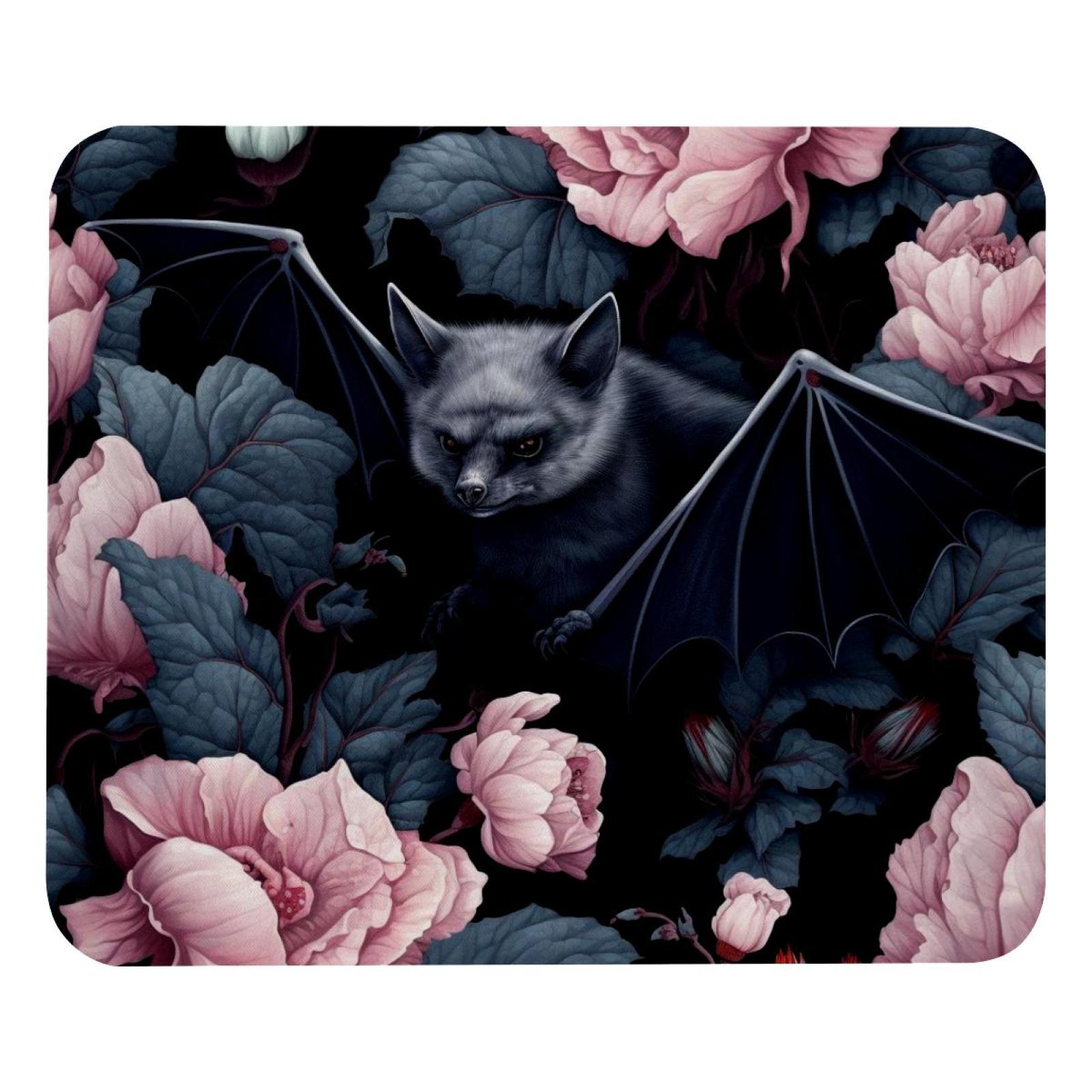 Bat Non-Slip Rubber Bottom Personalized Custom Square Desk Mat Unique ...