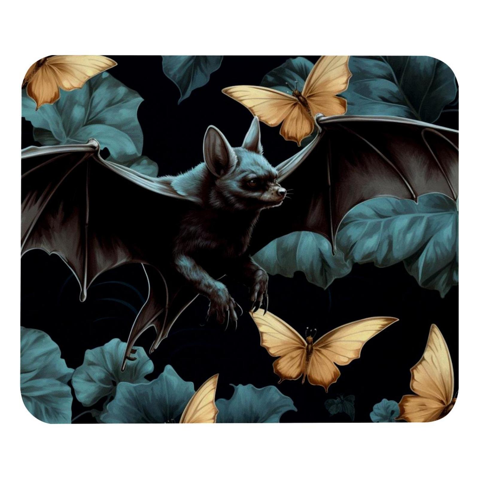 Bat Non-Slip Rubber Bottom Personalized Custom Square Desk Mat Unique ...