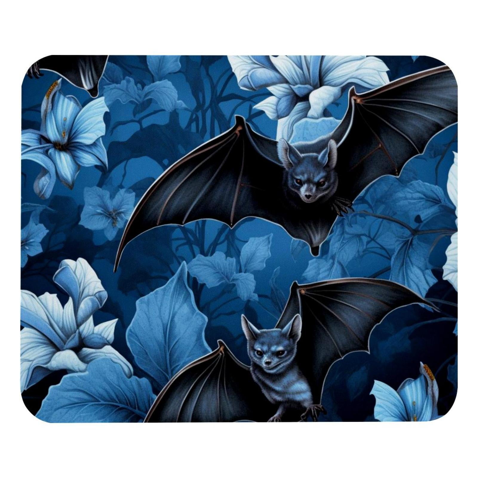 Bat Non-Slip Rubber Bottom Personalized Custom Square Desk Mat Unique ...
