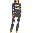 Bat Pajamas Woman Long Sleeves Cute Pajama Sets Two Piece Sleepwear ...