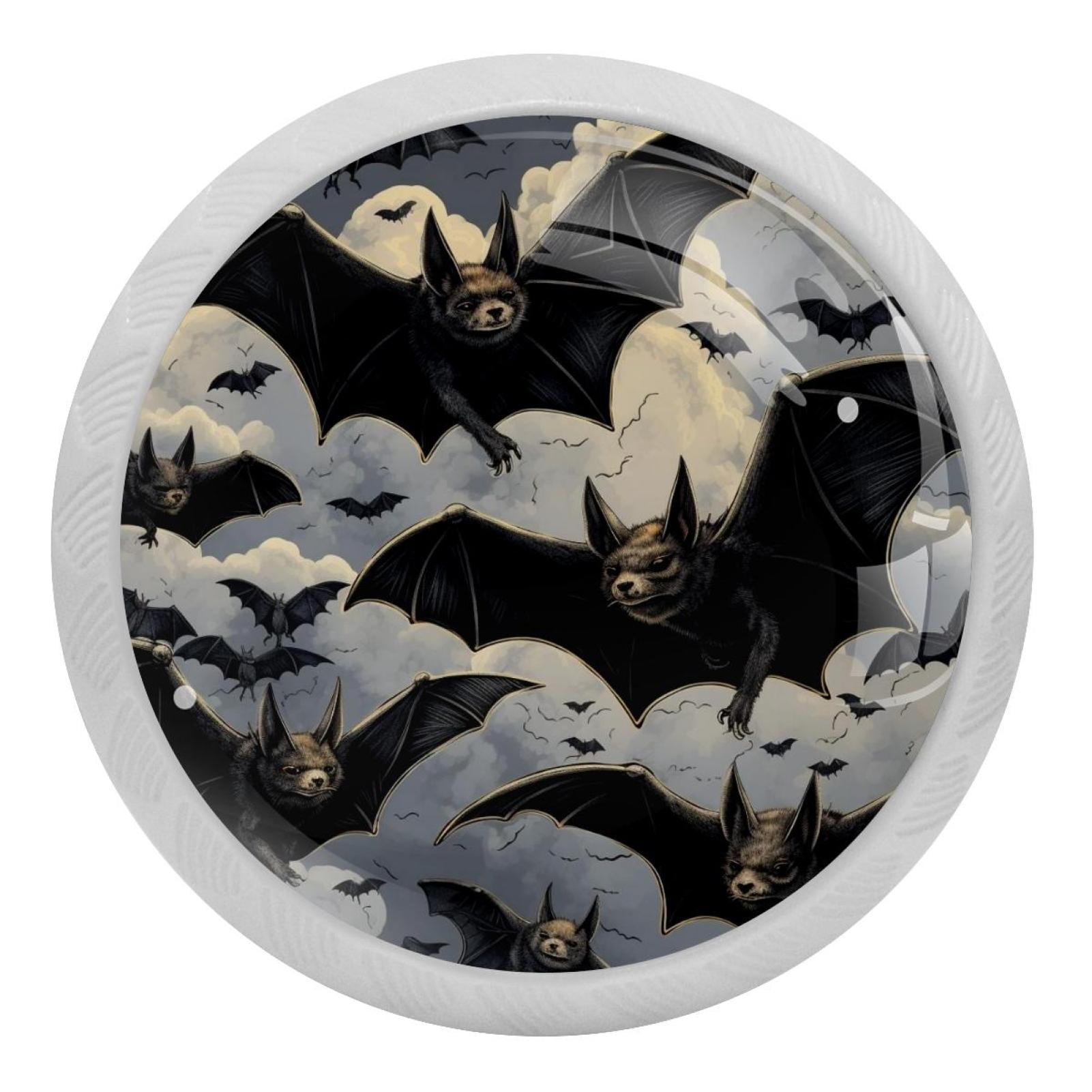 Bat Pattern 4PCS Cabinet Knobs Pulls Fluorescent Drawer Handle Cabinet ...