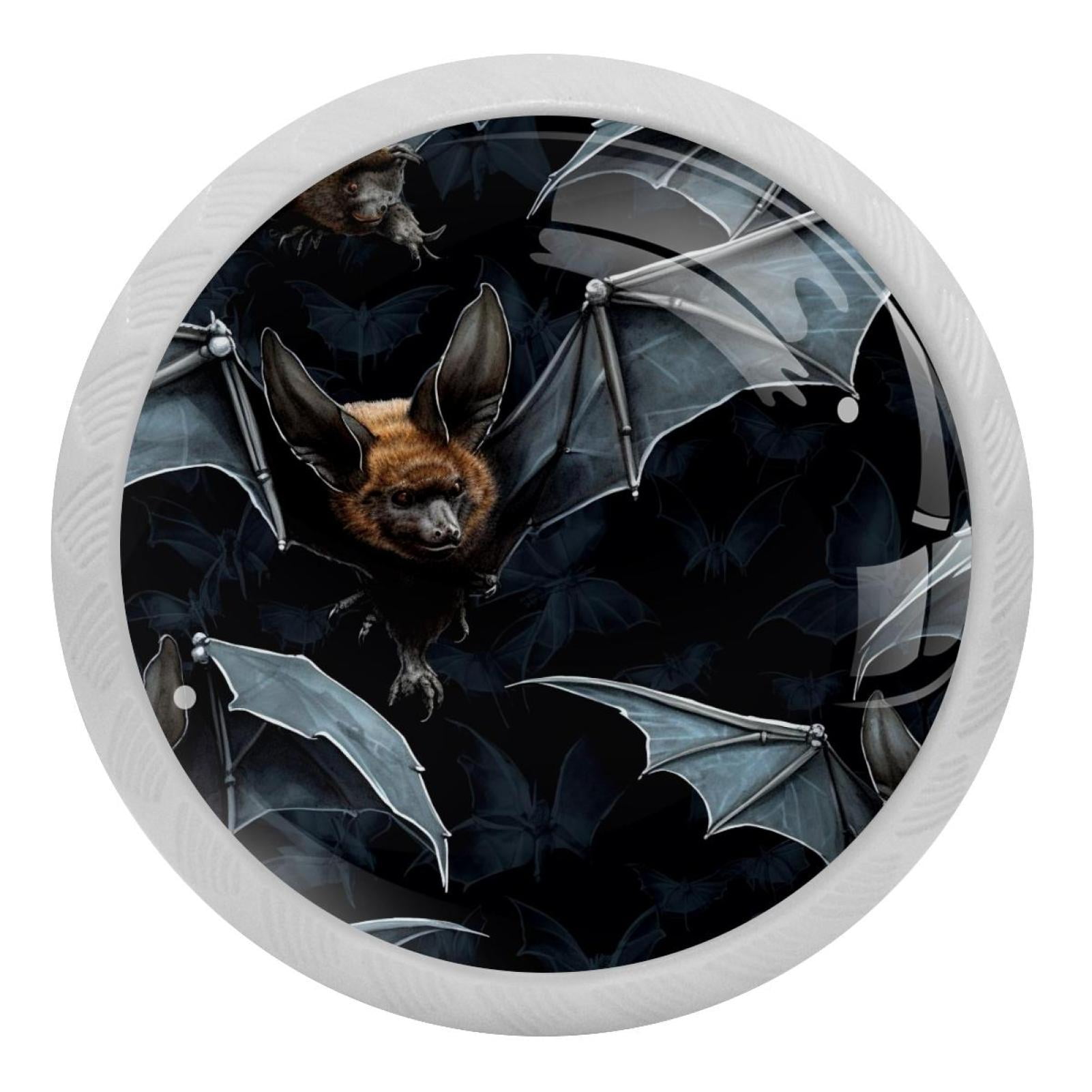 Bat Pattern 4PCS Cabinet Knobs Pulls Fluorescent Drawer Handle Cabinet ...