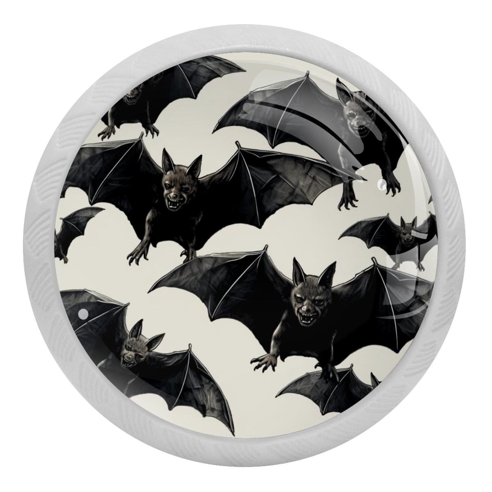 Bat Pattern 4PCS Cabinet Knobs Pulls Fluorescent Drawer Handle Cabinet ...