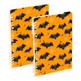 Bat Pattern A5 Notebook Set of 2 Refillable 60 Sheets Detachable Ring ...