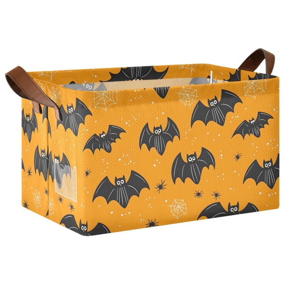 Bat Pattern Collapsible Storage Bin Open Home Shelf Basket Water ...