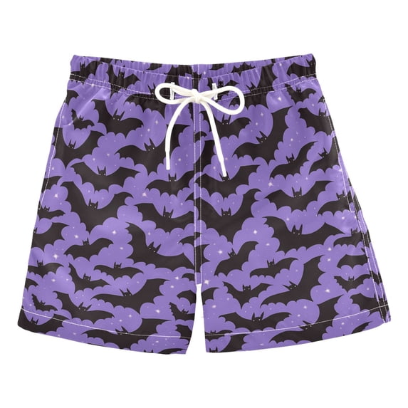 Bat Pattern Swim Trunks Quick Dry Beach Pool Board Shorts Lightweight ...
