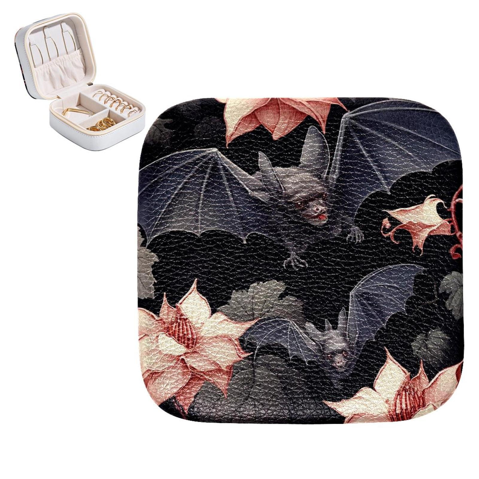 Bat Portable Square Jewelry Box Organizer for Rings, Earrings ...