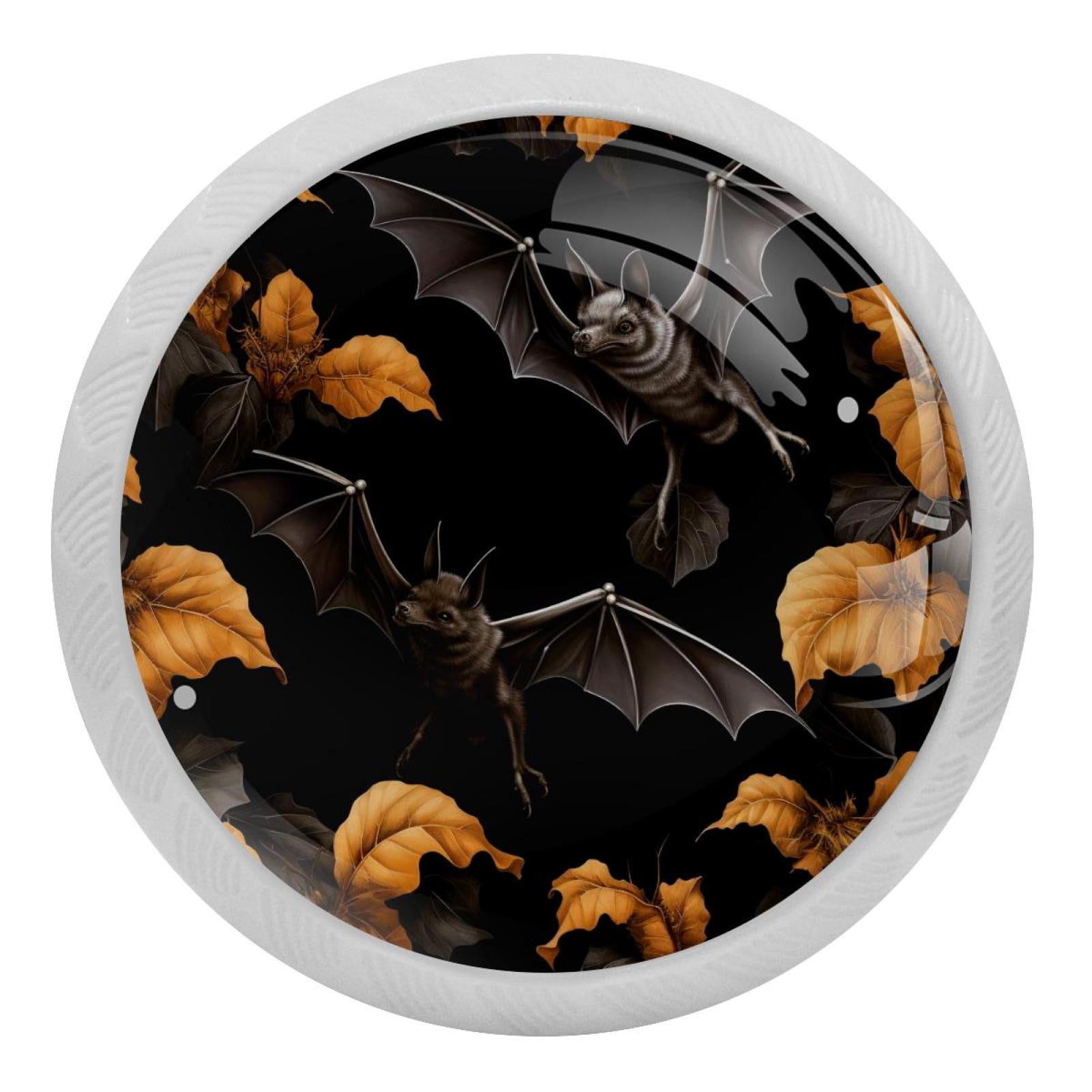 Bat Round Glow-in-the-Dark Cabinet Knobs: Fluorescent Drawer Pulls 4 ...