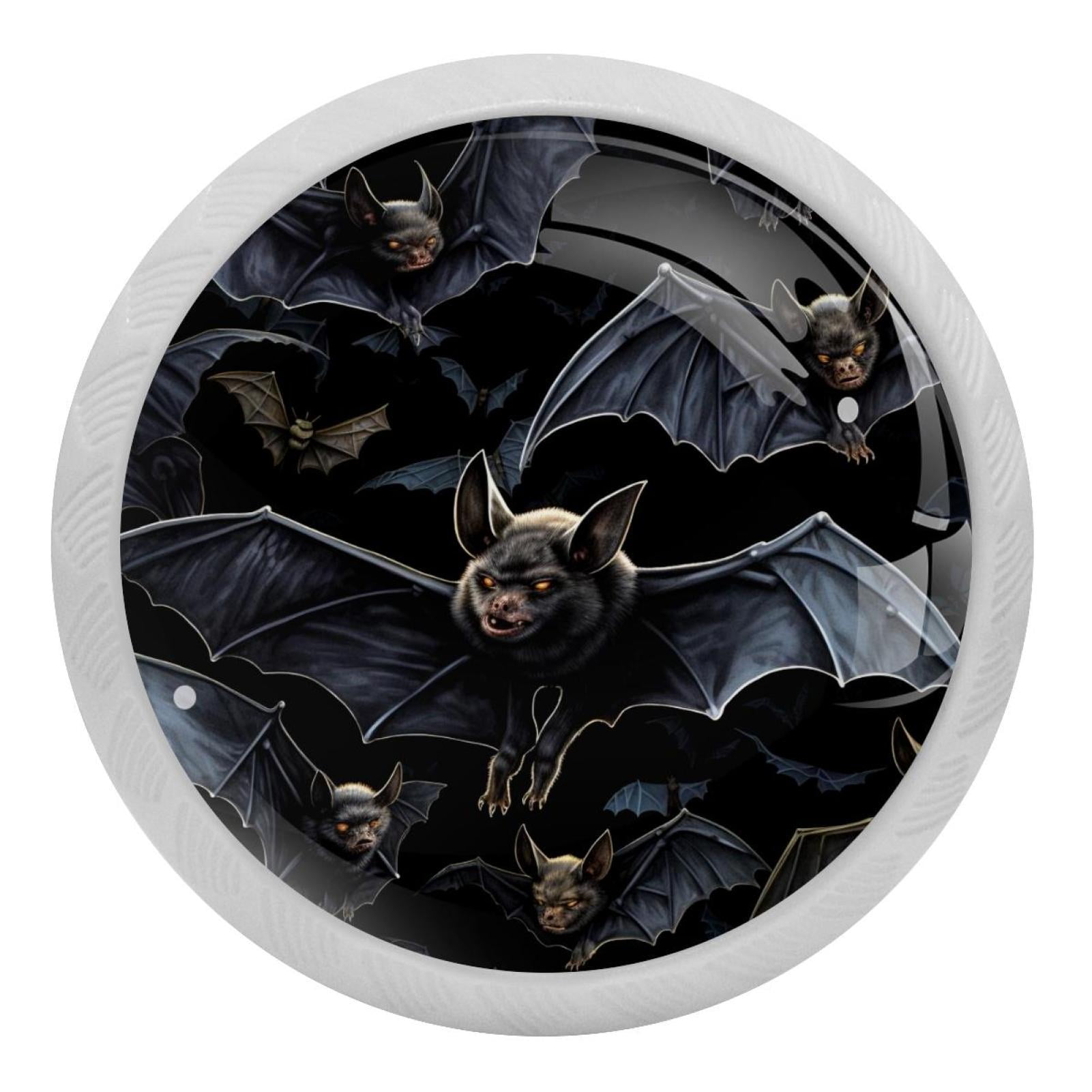 Bat Round Glow-in-the-Dark Cabinet Knobs: Fluorescent Drawer Pulls 4 ...