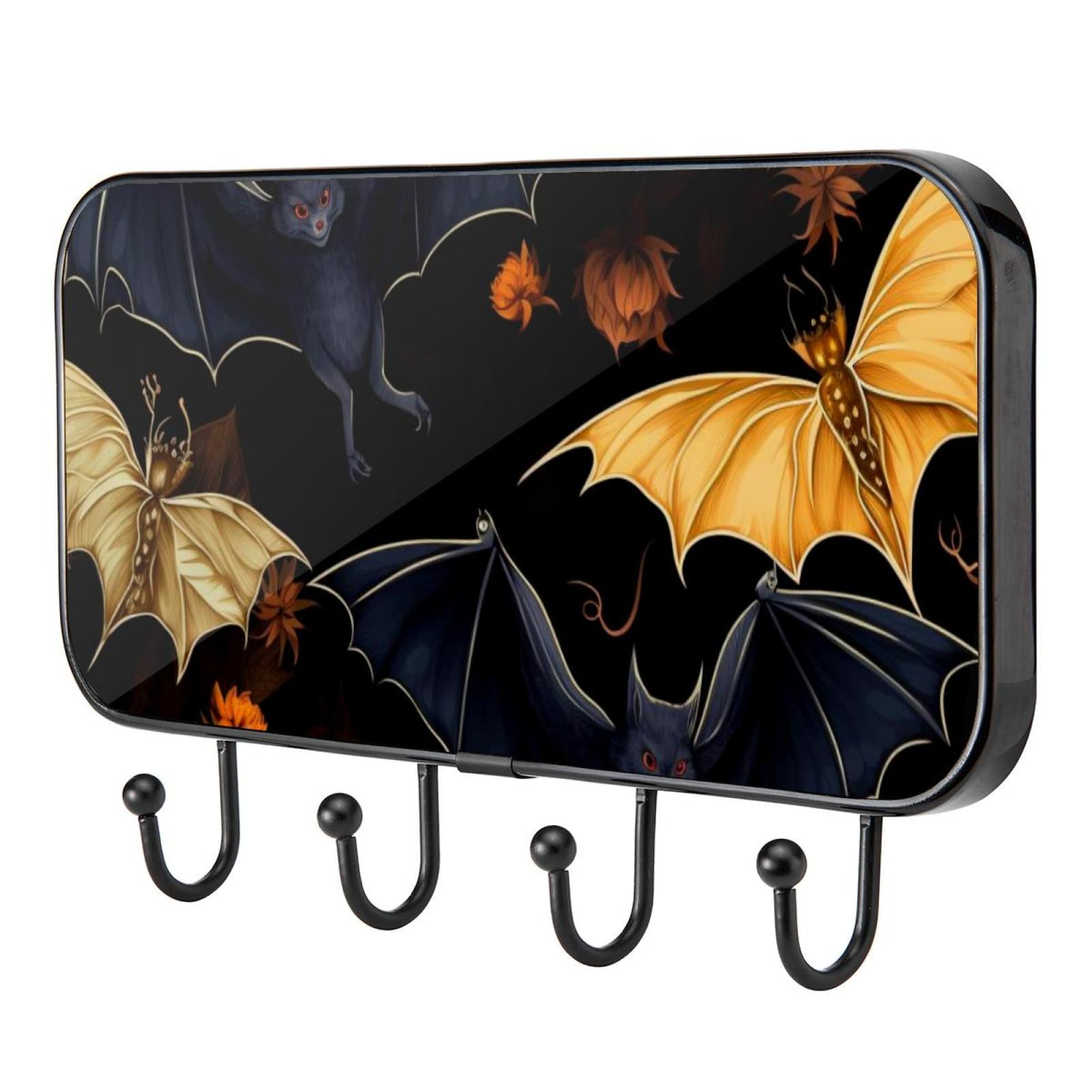 Bat Self Adhesive Towel Coat Wood Iron Hooks for Home Keys Door Outdoor ...
