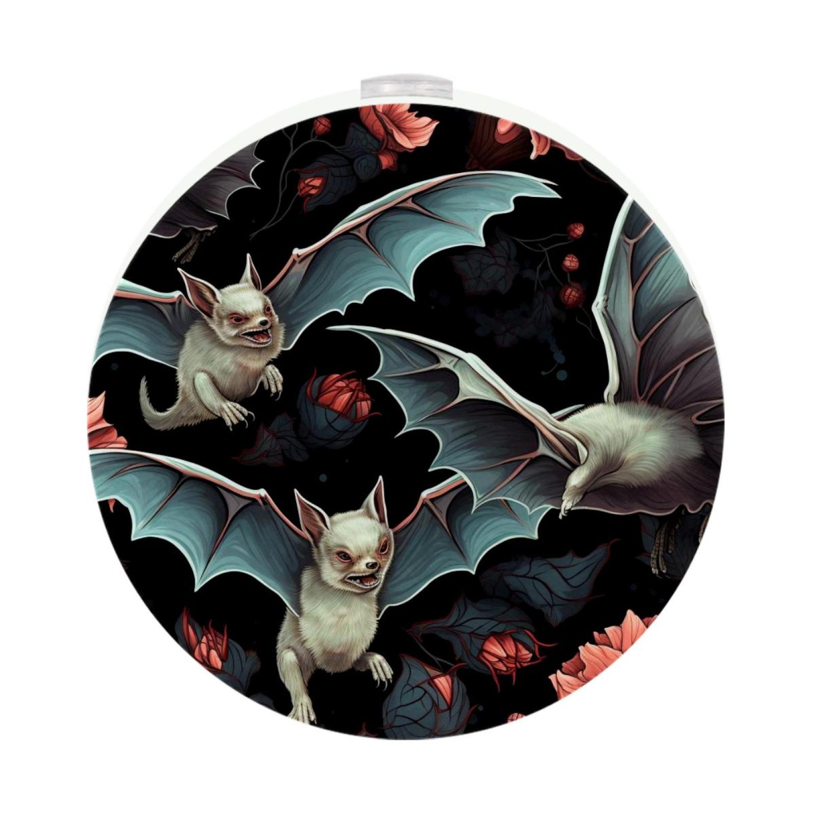 Bat Set of 2 LED Round Night Lights for Brightening up your Space at ...