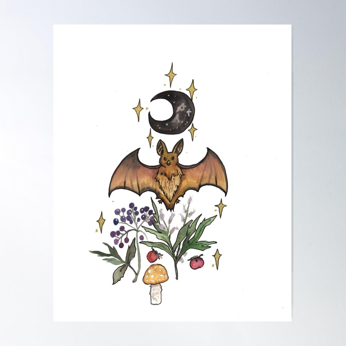Bat Sigil Poster Wall Art, Modern Wall Decor For Living Room Bedroom ...