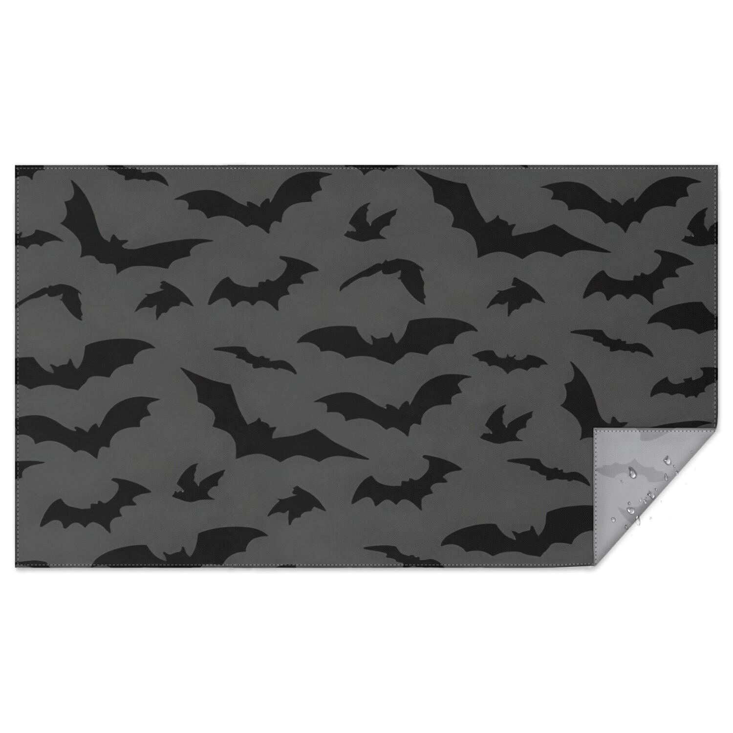 Bat Silhouette Halloween Pattern Rectangle Tablecloth 60"x102 ...