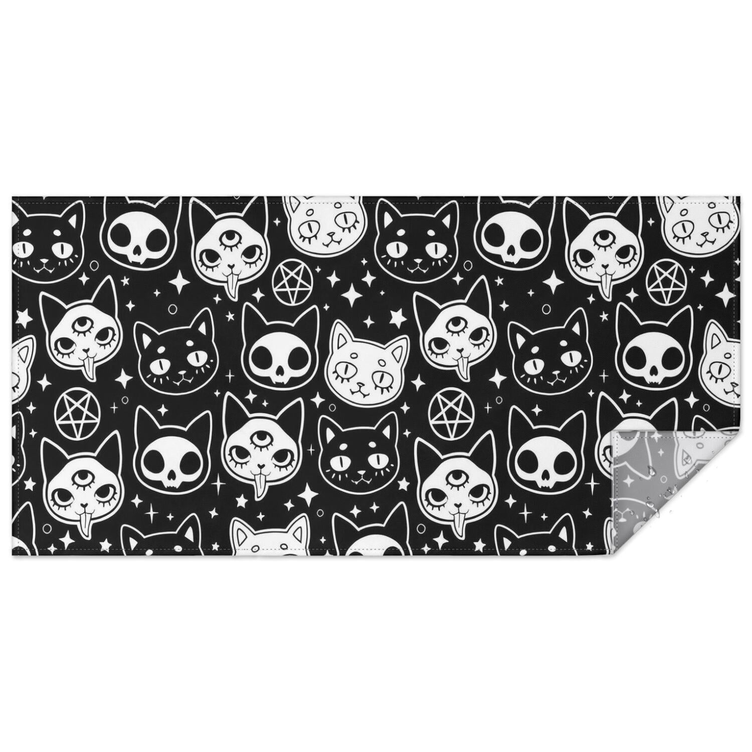 Bat Silhouette Halloween Pattern Rectangle Tablecloth 60"x120 ...