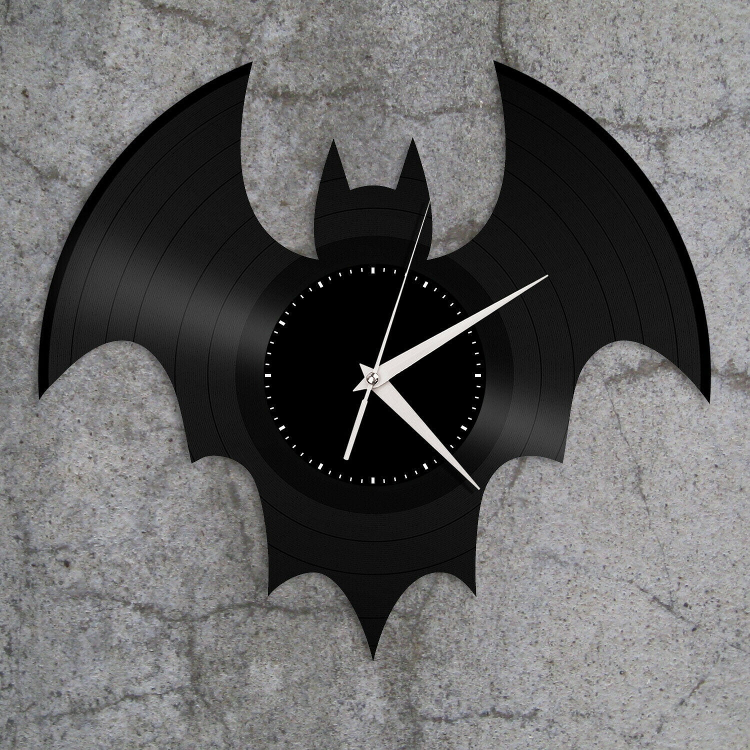 Bat Silhouette Vinyl Wall Clock Record Famous Animals Home Kids Room ...