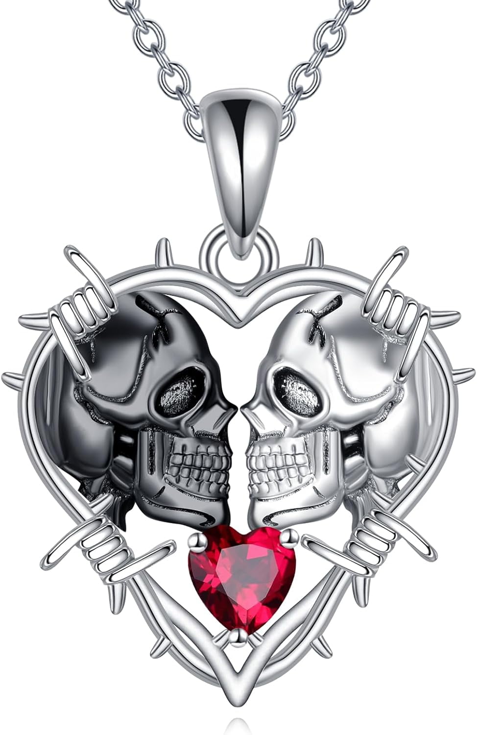 Bat/Skeleton Hand/Spider/Gothic Key Necklace Sterling Silver Black ...