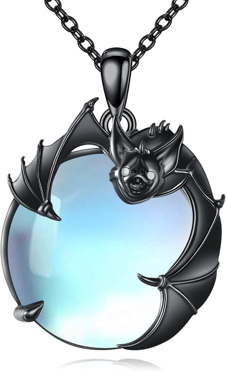 Bat/Skeleton Hand/Spider/Gothic Key Necklace Sterling Silver Black ...