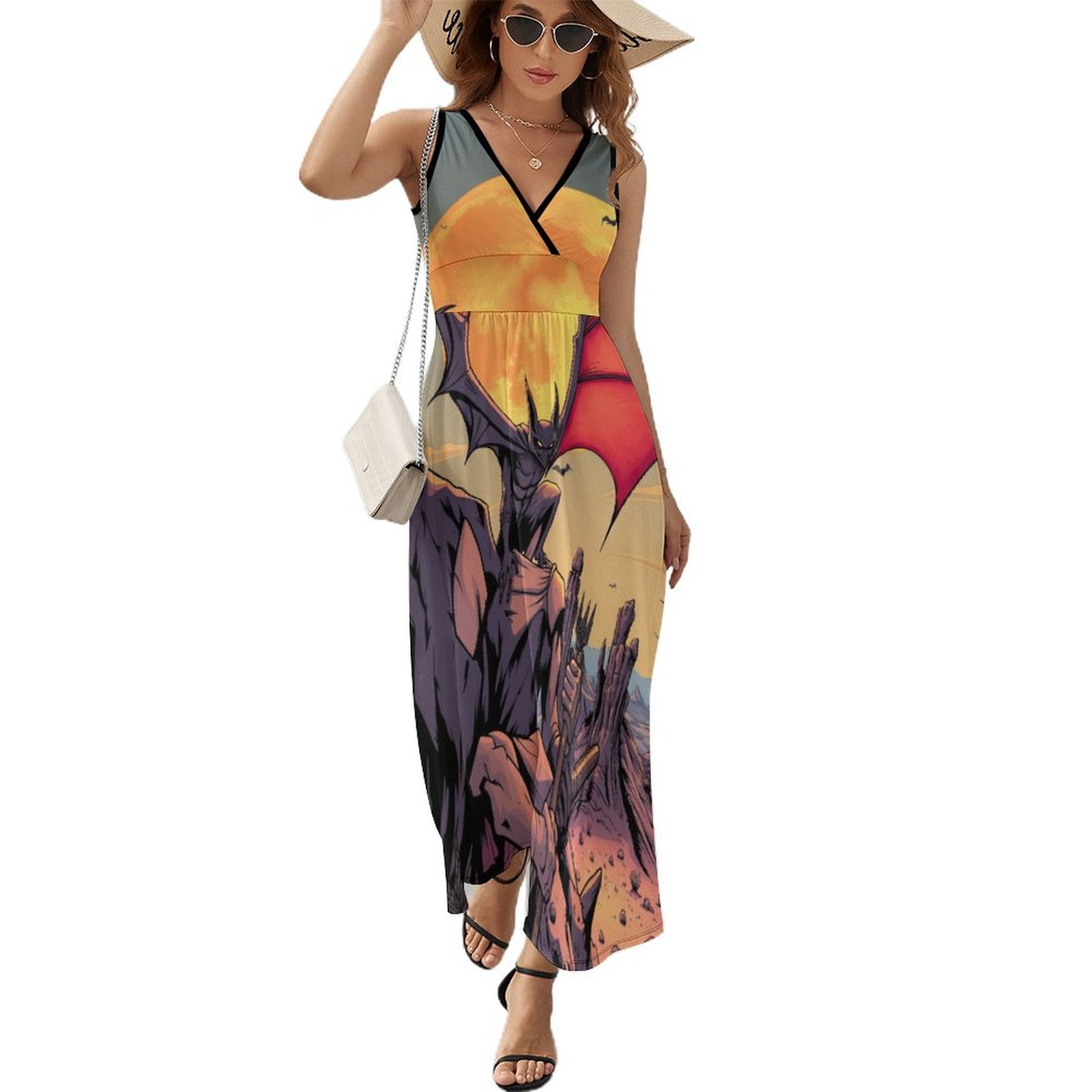 Bat Sleeveless Luxury Evening Dress For Women Party Dress - Walmart.com